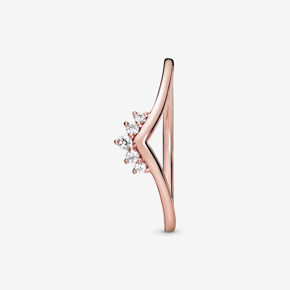 Rose Tiara Wishbone Ring - Nacol Jewelry
