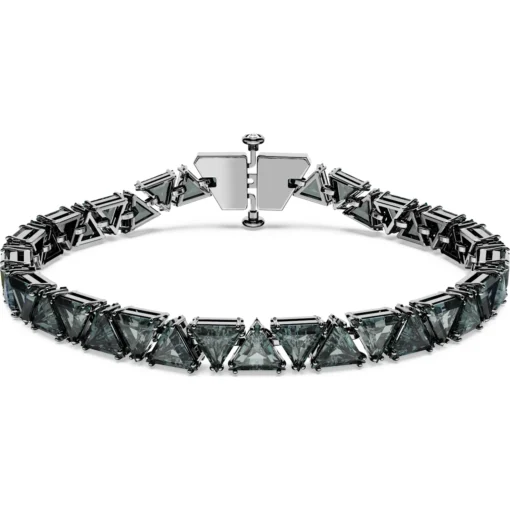 Matrix bracelet, Triangle cut, Black, Ruthenium plated - Nacol Jewelry
